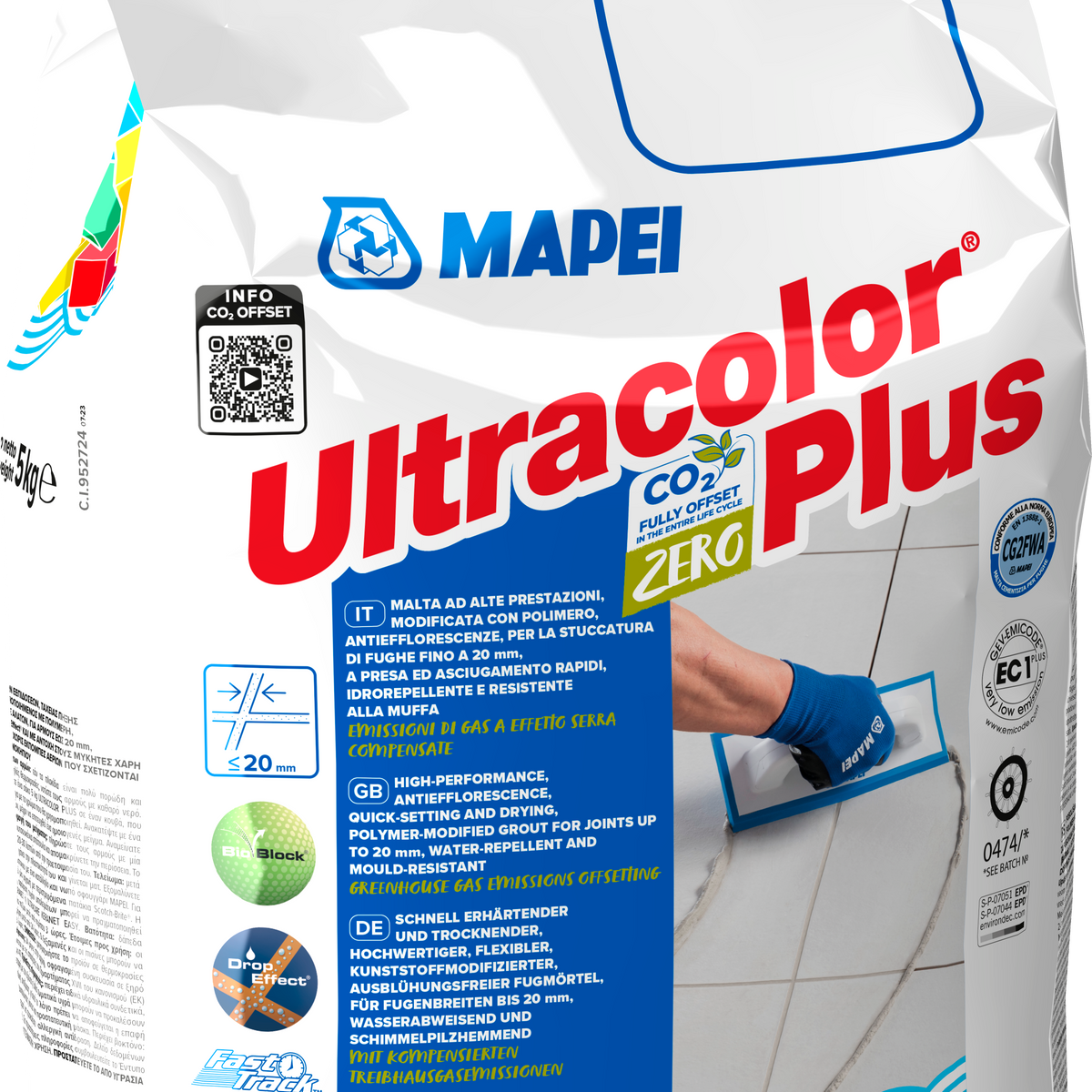 Mapei Ultracolor Plus Fast Setting Water-Repellent Flexible Grout 5kg ...